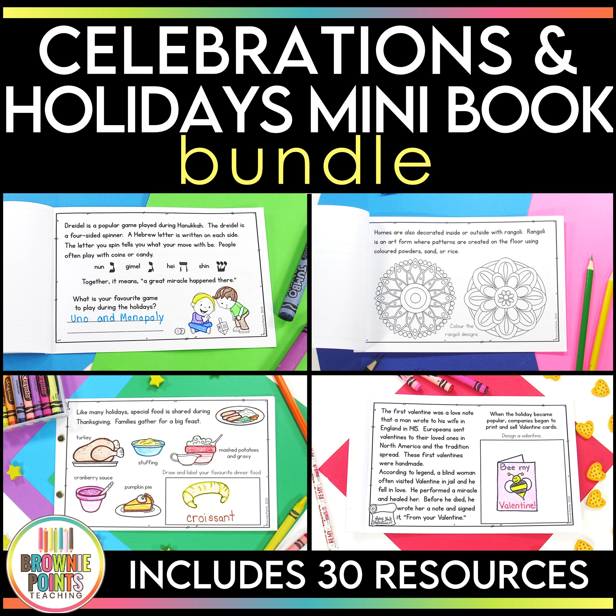 Celebrations and Holidays Around and World Mini Book Bundle – Brownie ...