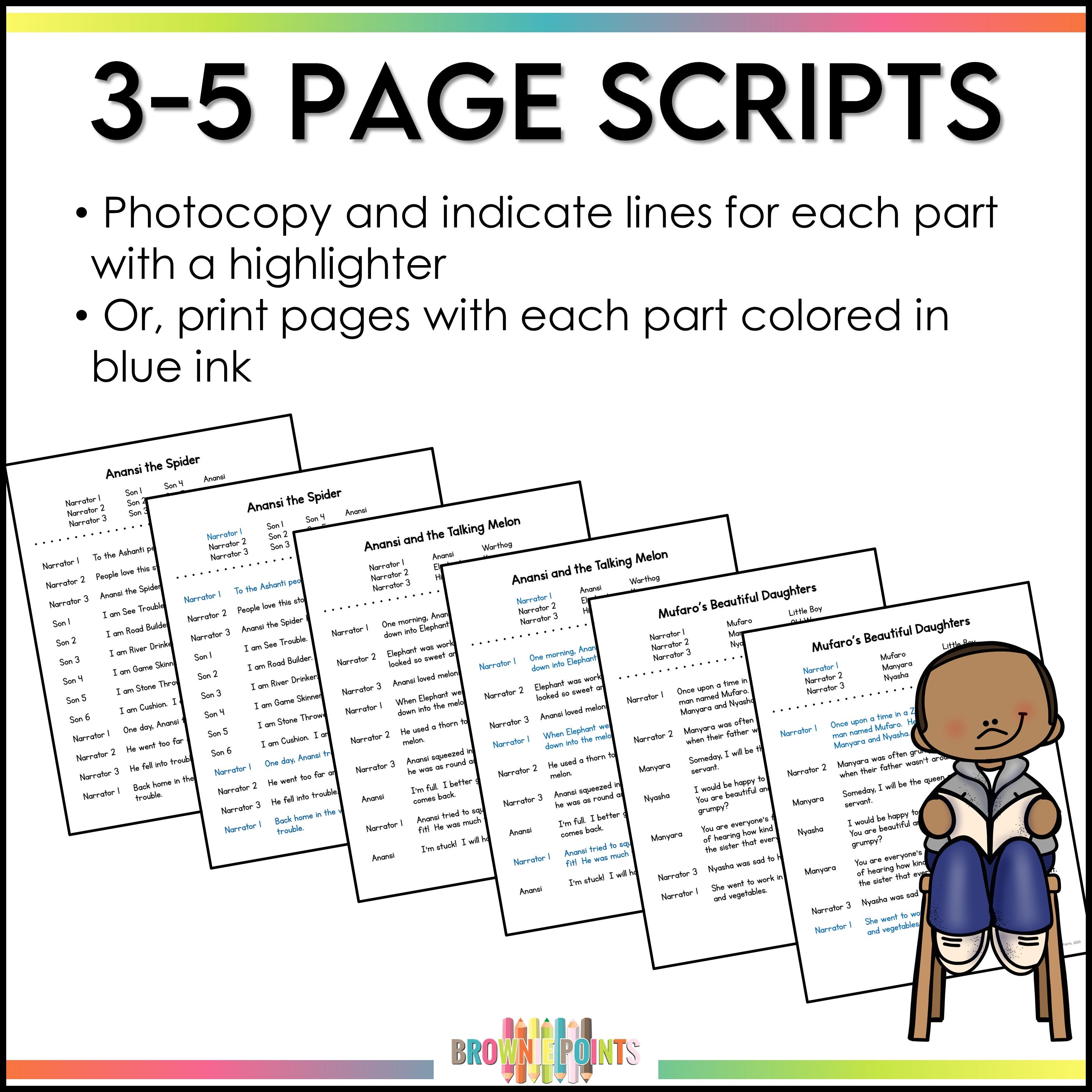 African Folktales Reader's Theater Scripts Bundle – Brownie Points ...