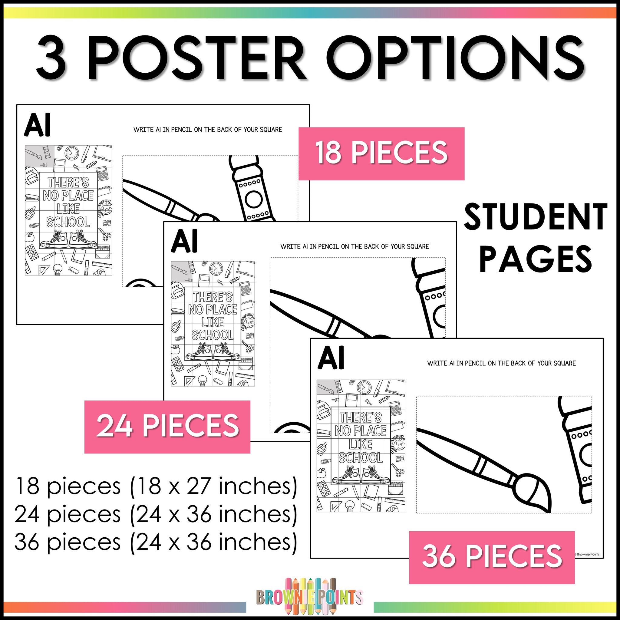 Back to School Collaborative Poster – Brownie Points Teaching Shop