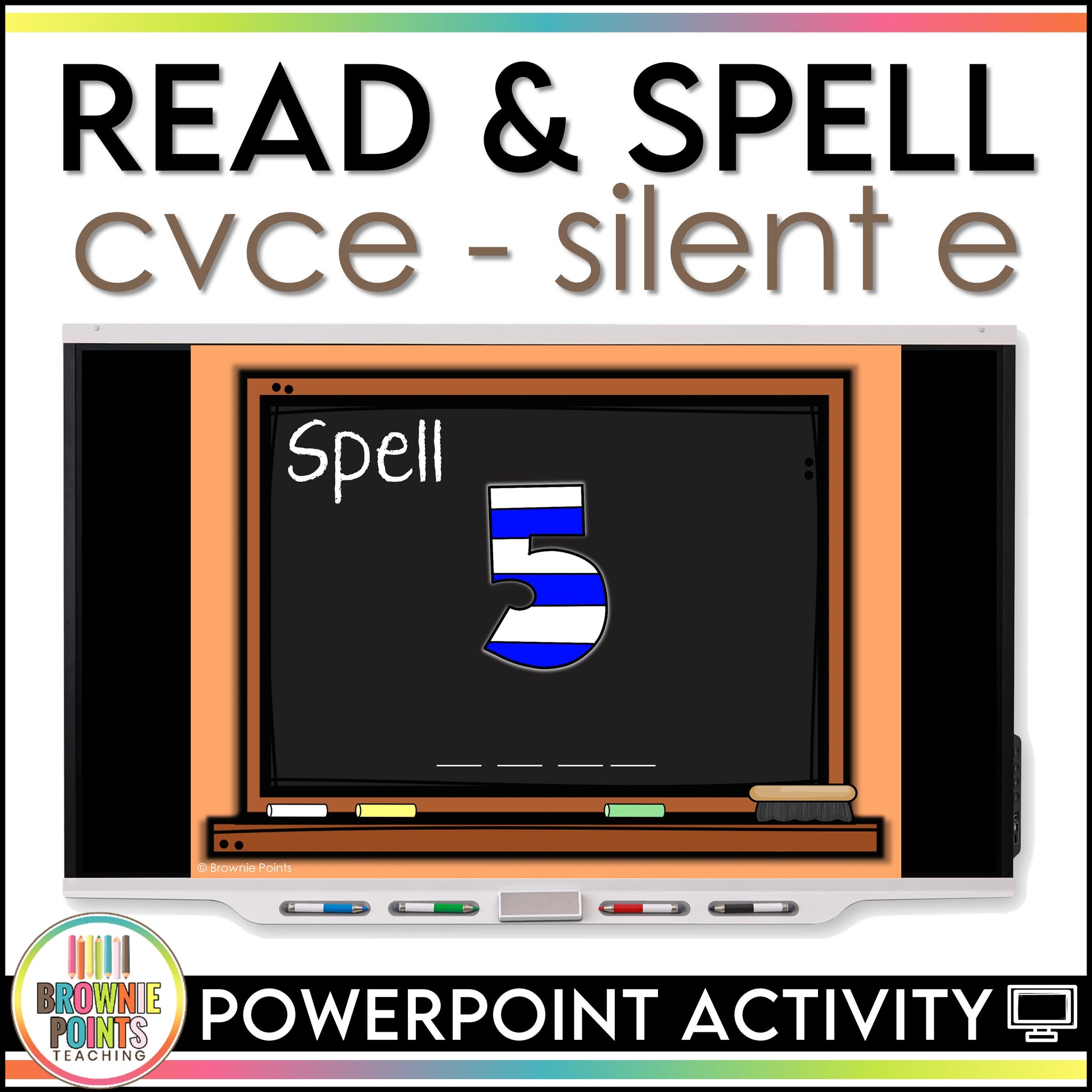 CVCE Words PowerPoint Game - Silent E – Brownie Points Teaching Shop