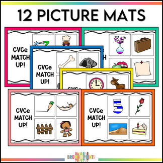 CVCe Words Matching Mats – Brownie Points Teaching Shop