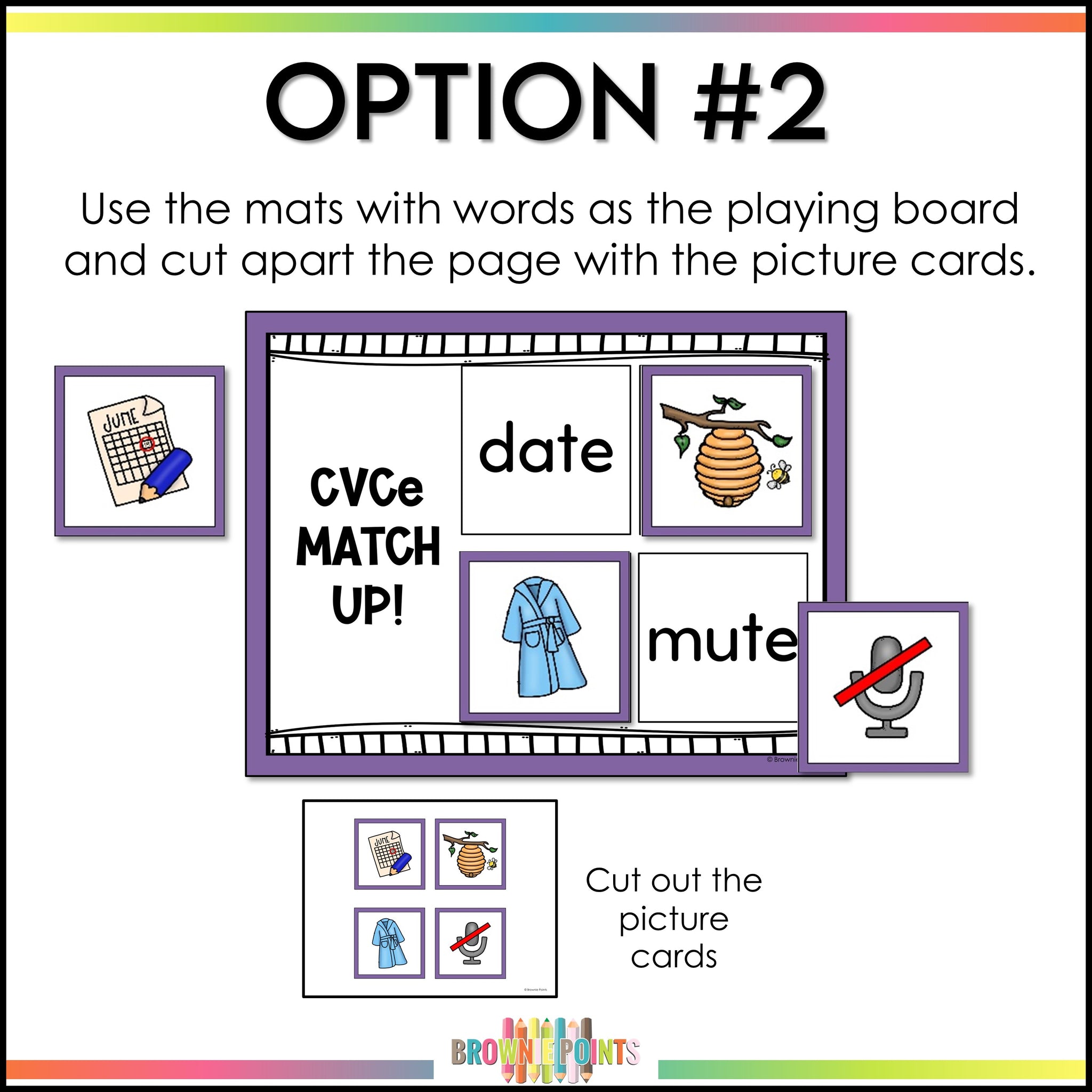 CVCe Words Matching Mats – Brownie Points Teaching Shop