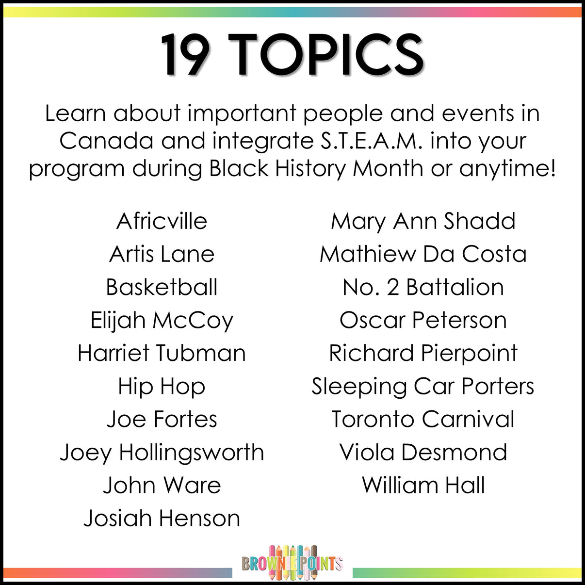 Black History in Canada - STEM Challenges – Brownie Points Teaching Shop