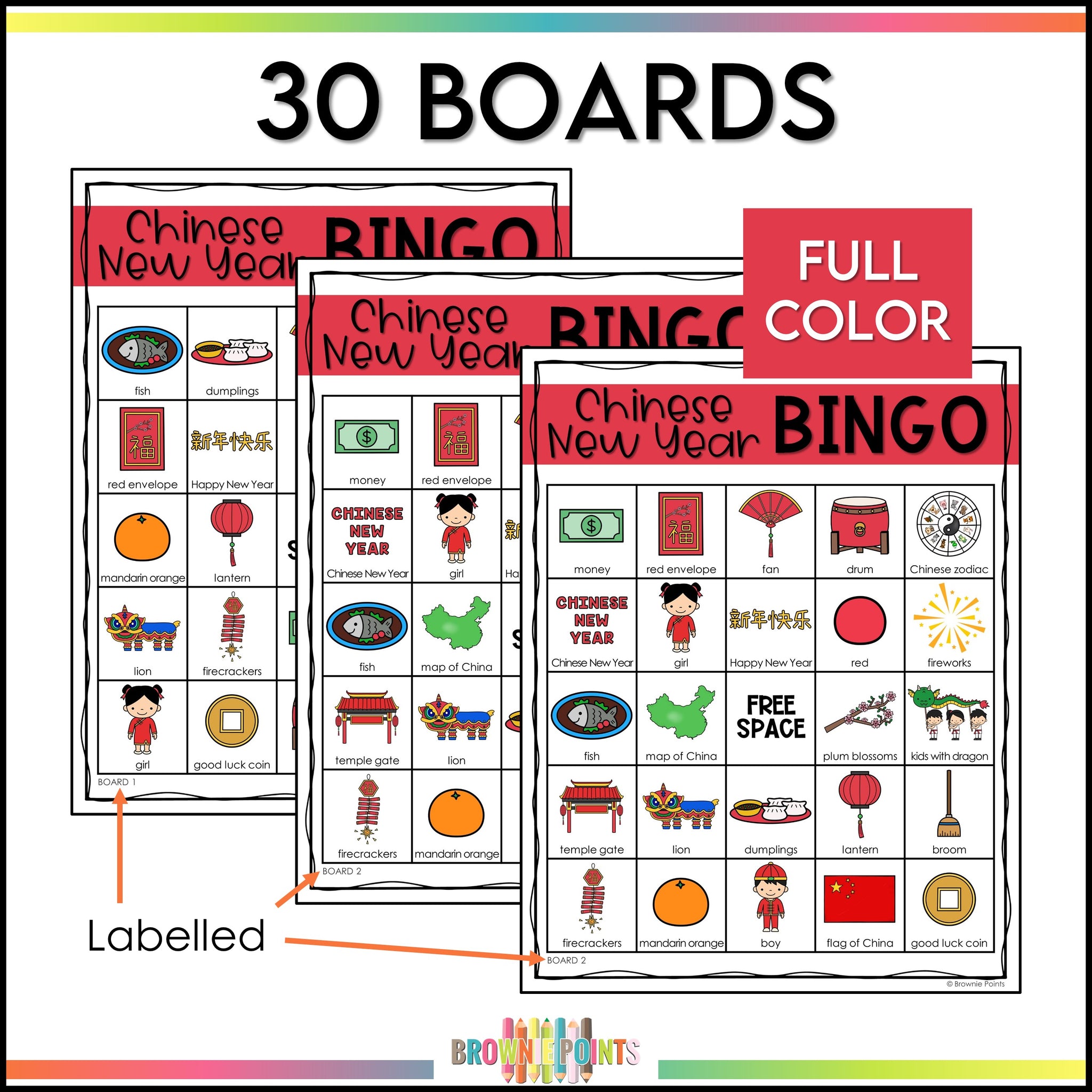 Chinese New Year Bingo – Brownie Points Teaching Shop