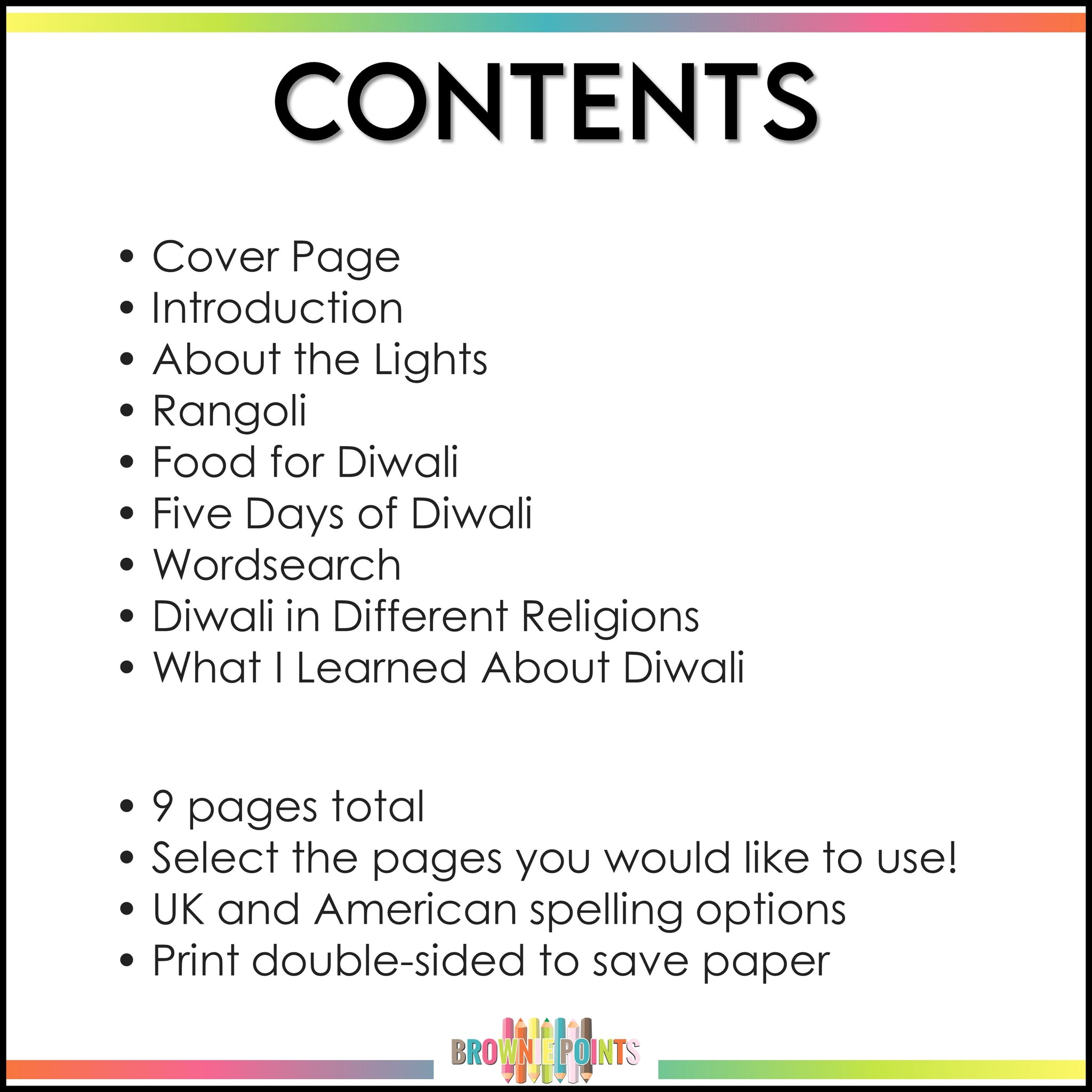 Diwali Mini Book – Brownie Points Teaching Shop