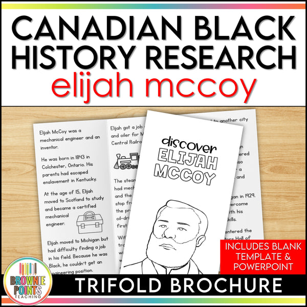 Elijah McCoy Trifold Biography – Brownie Points Teaching Shop