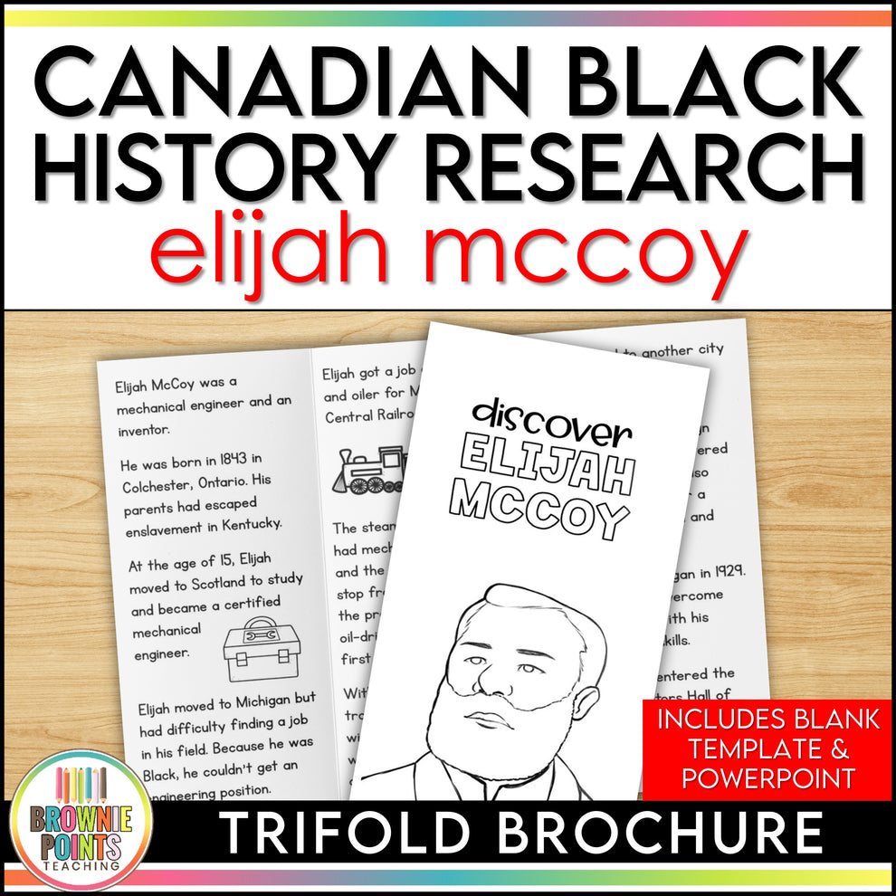 Elijah McCoy Trifold Biography – Brownie Points Teaching Shop