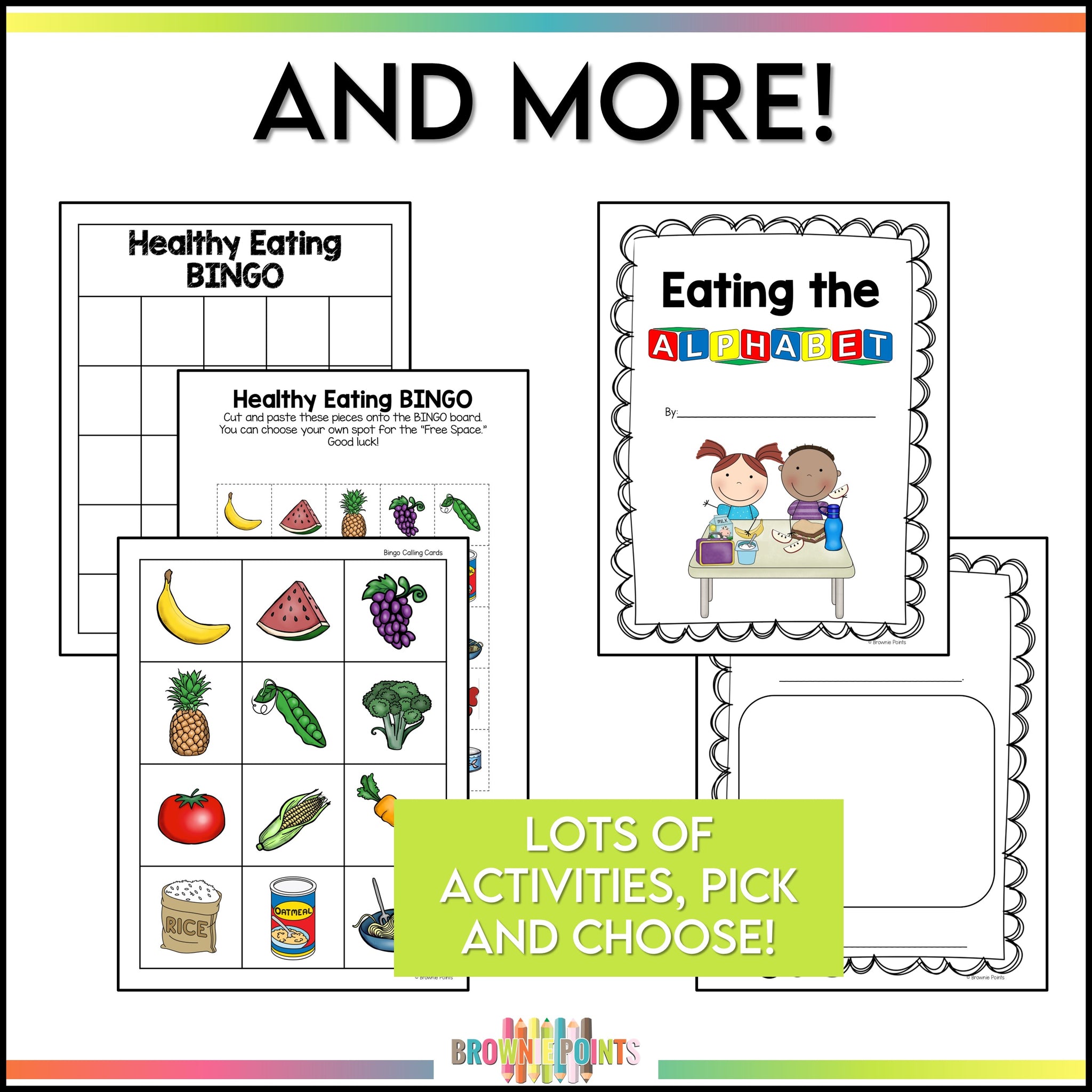 Healthy Eating Activities - Canada's Food Guide – Brownie Points ...