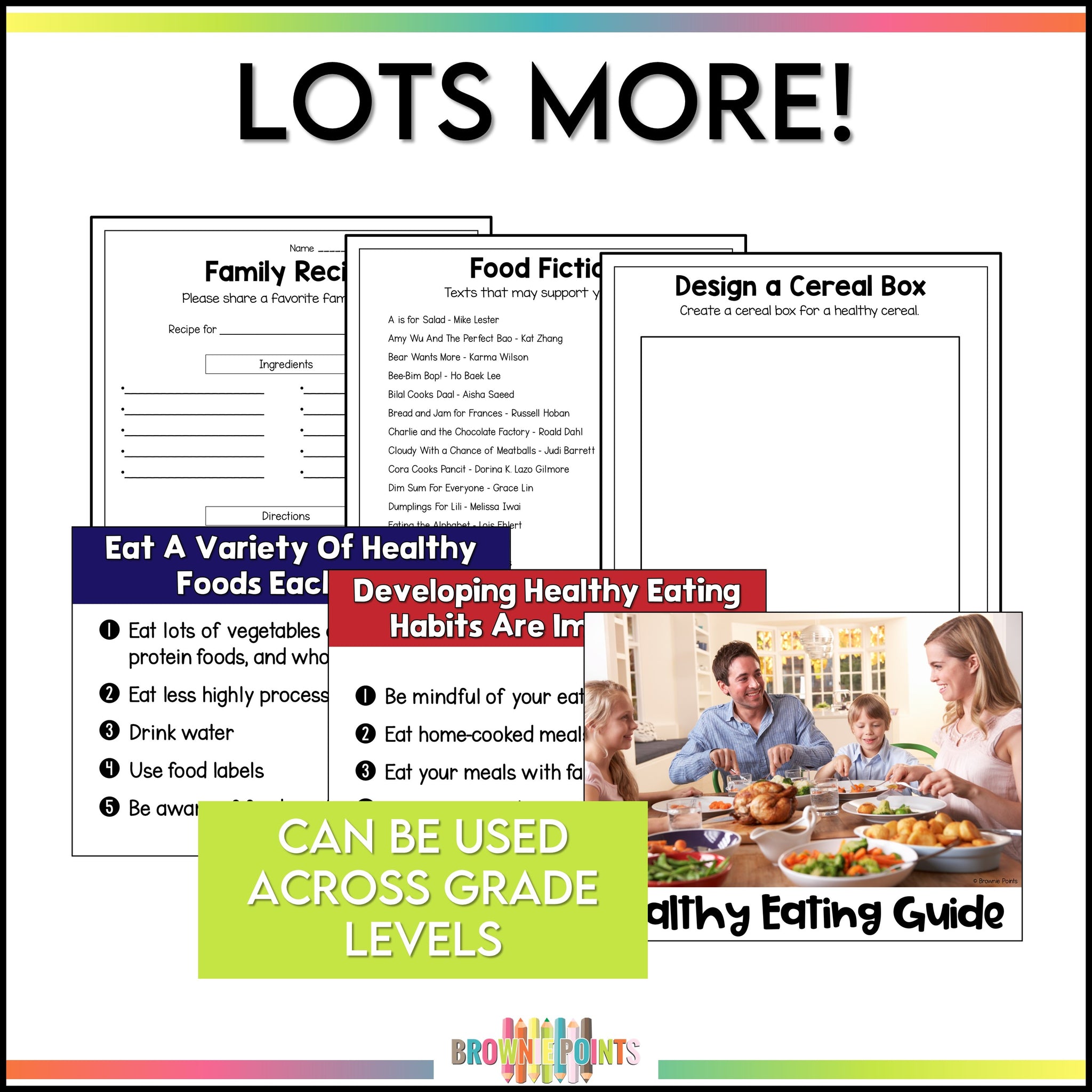 Healthy Eating Activities - Canada's Food Guide – Brownie Points ...