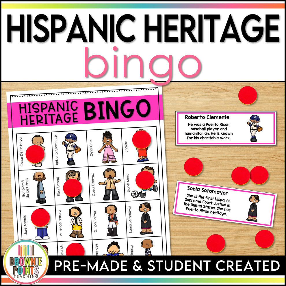 Hispanic Heritage Bingo – Brownie Points Teaching Shop