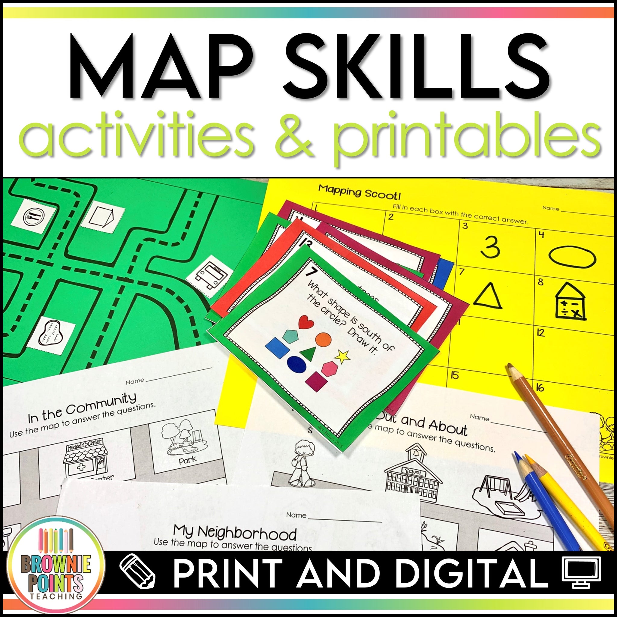 Map Skills - Activities and Printables – Brownie Points Teaching Shop