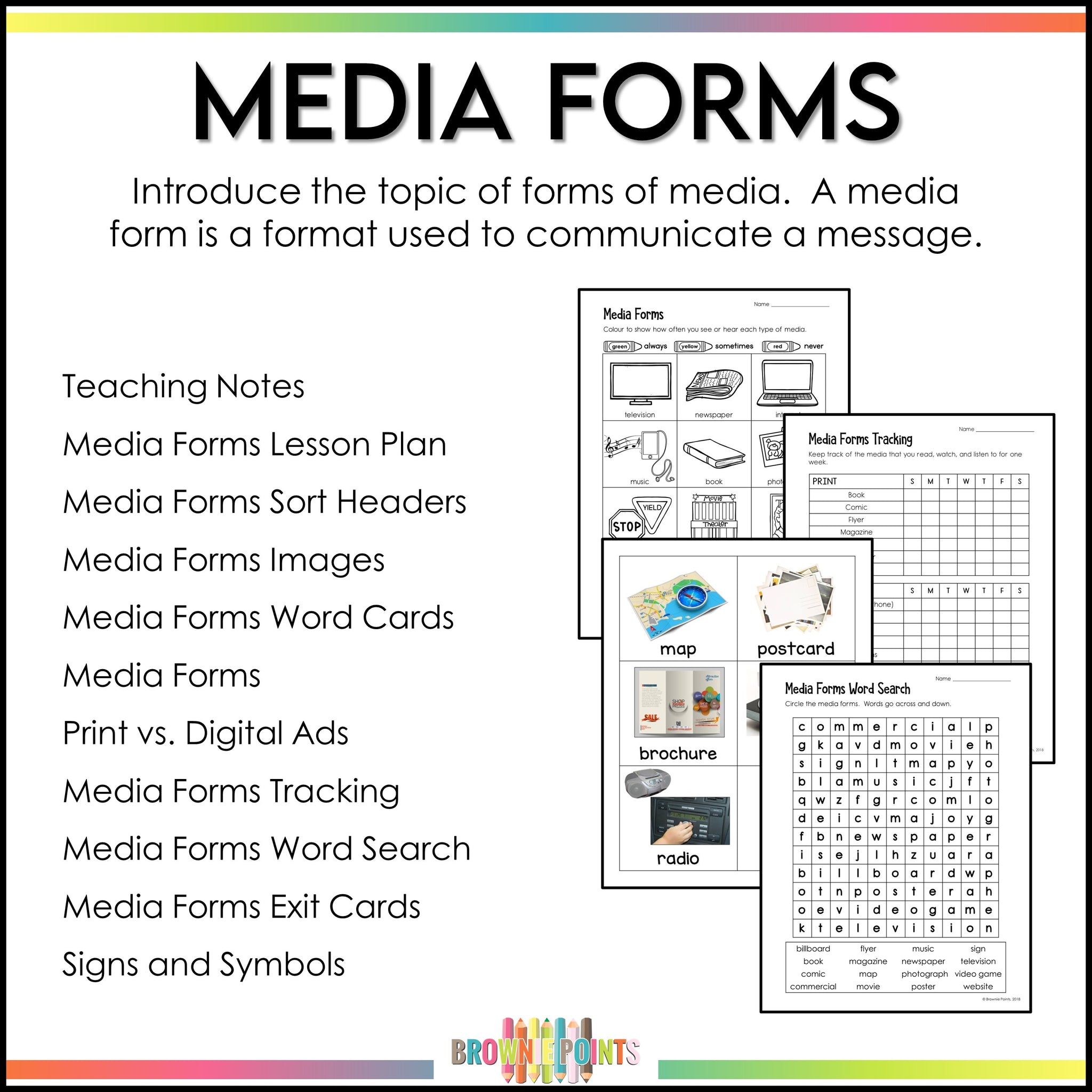 Media Literacy Activities and Lessons – Brownie Points Teaching Shop