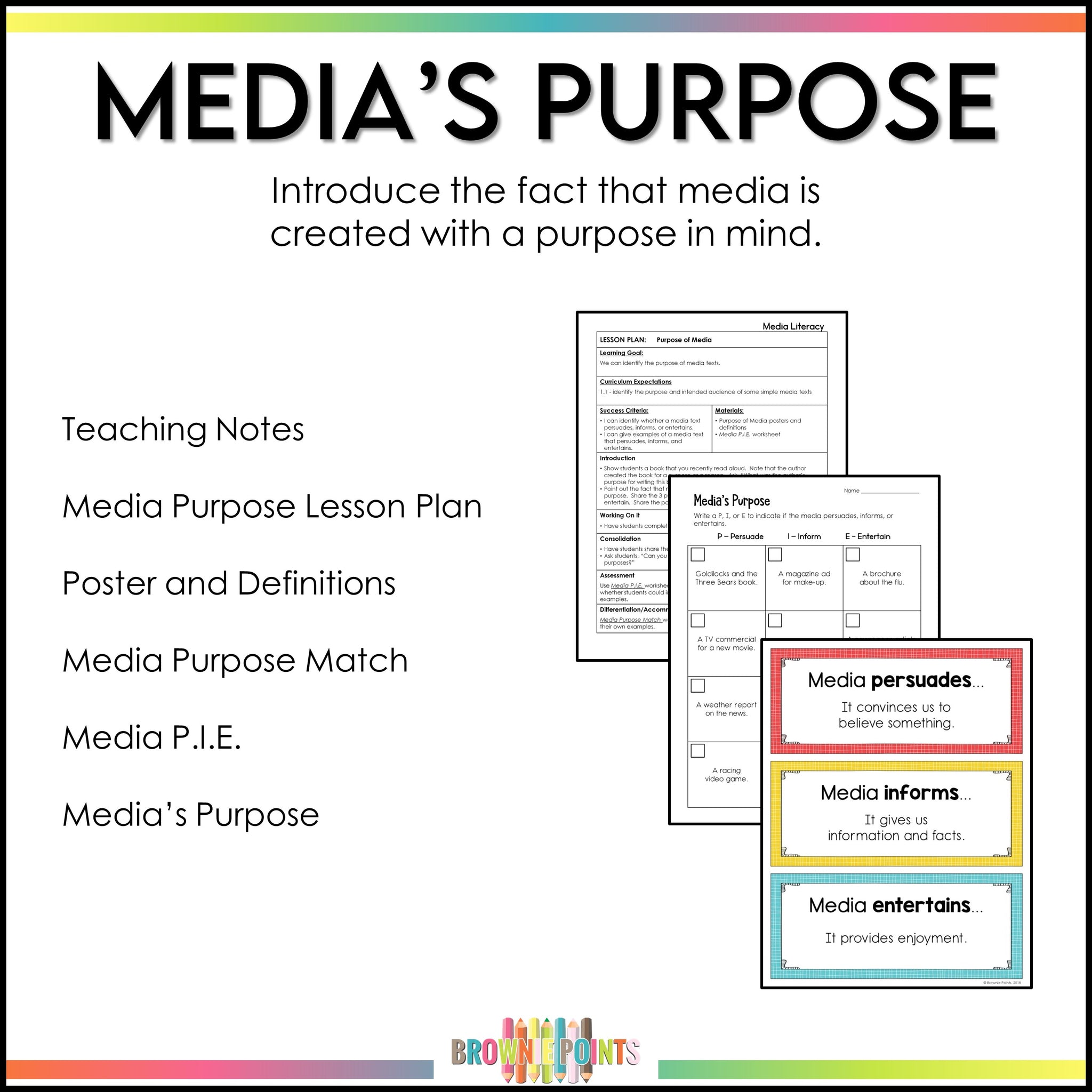 Media Literacy Activities and Lessons – Brownie Points Teaching Shop