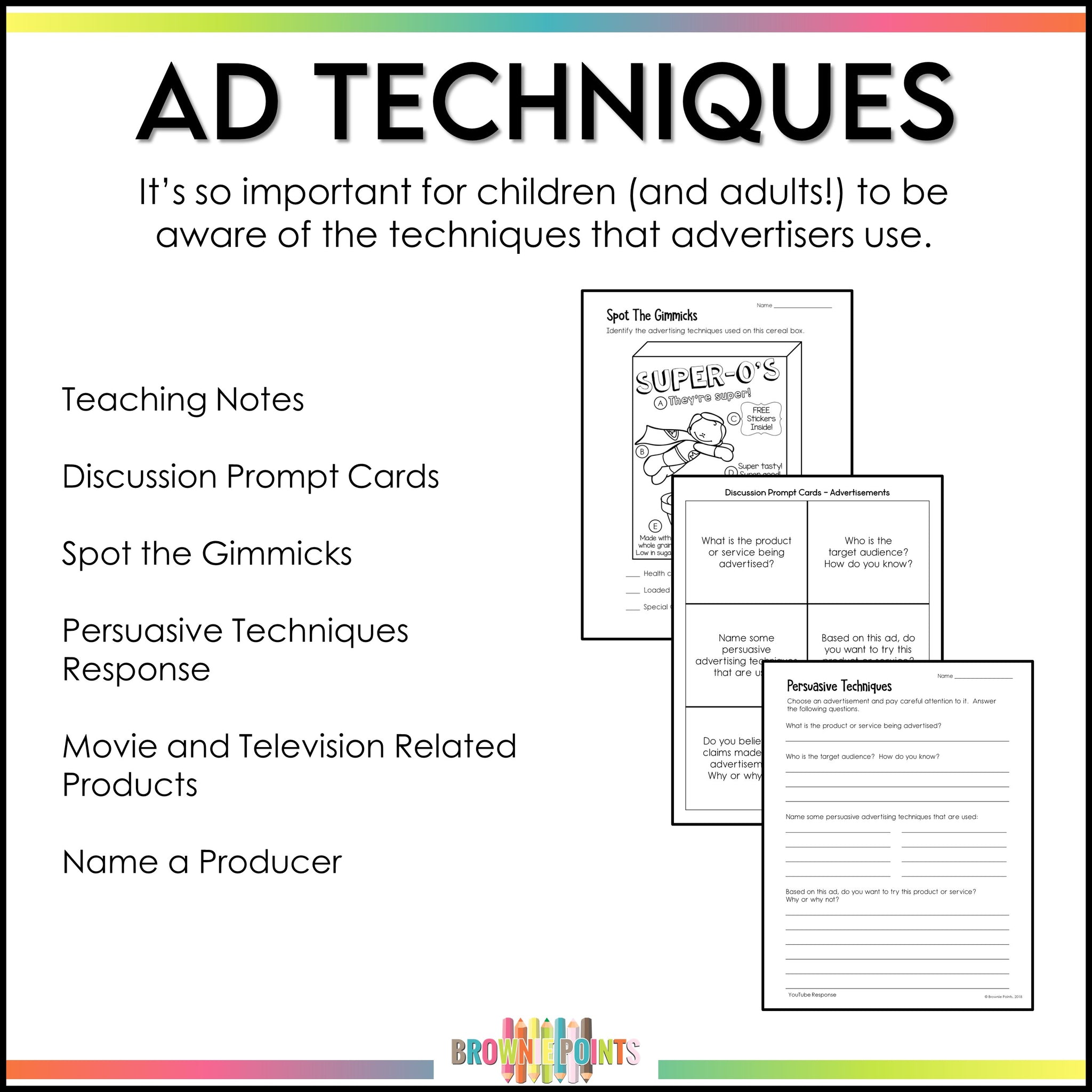 Media Literacy Activities and Lessons – Brownie Points Teaching Shop