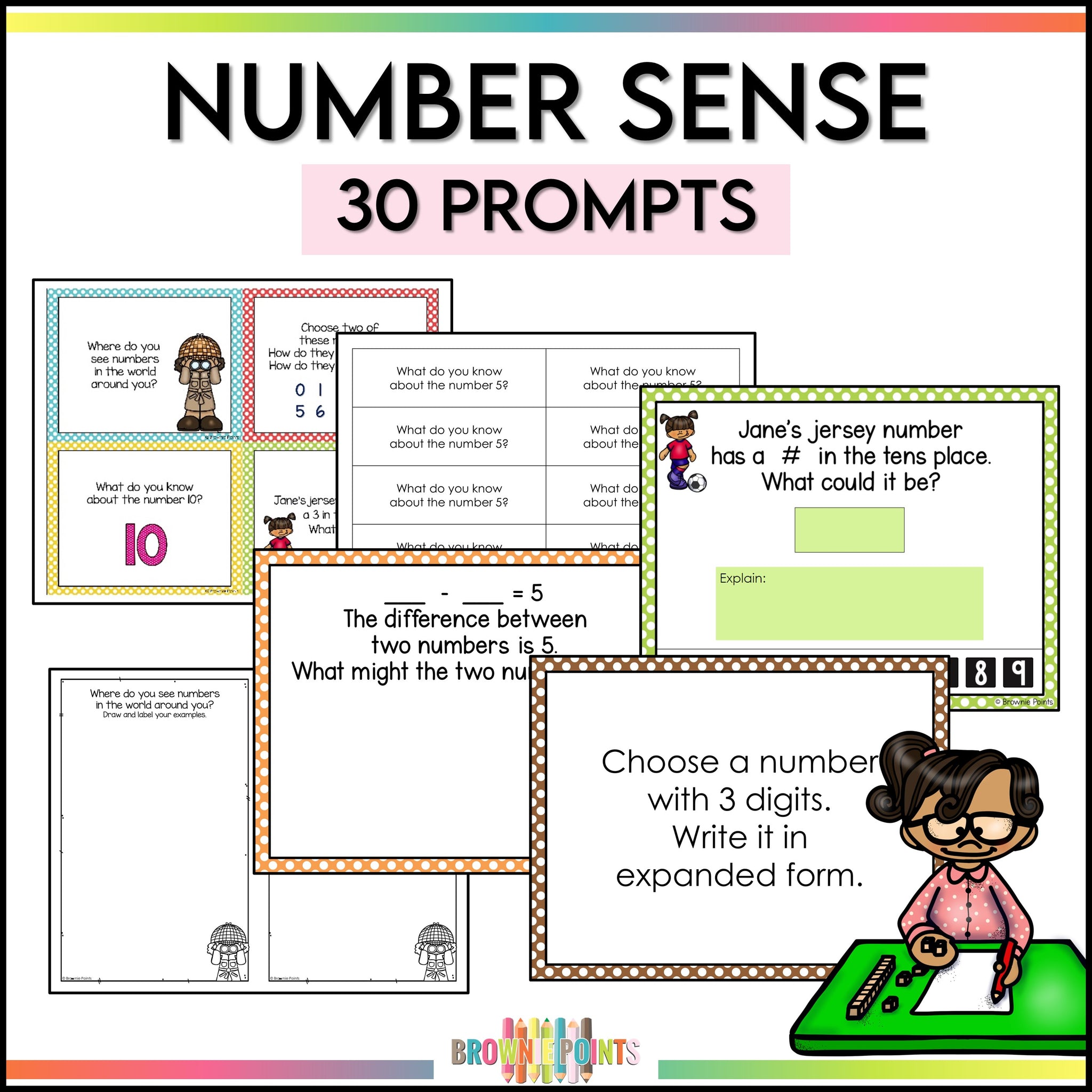 Open-Ended Math Questions - Number Sense – Brownie Points Teaching Shop