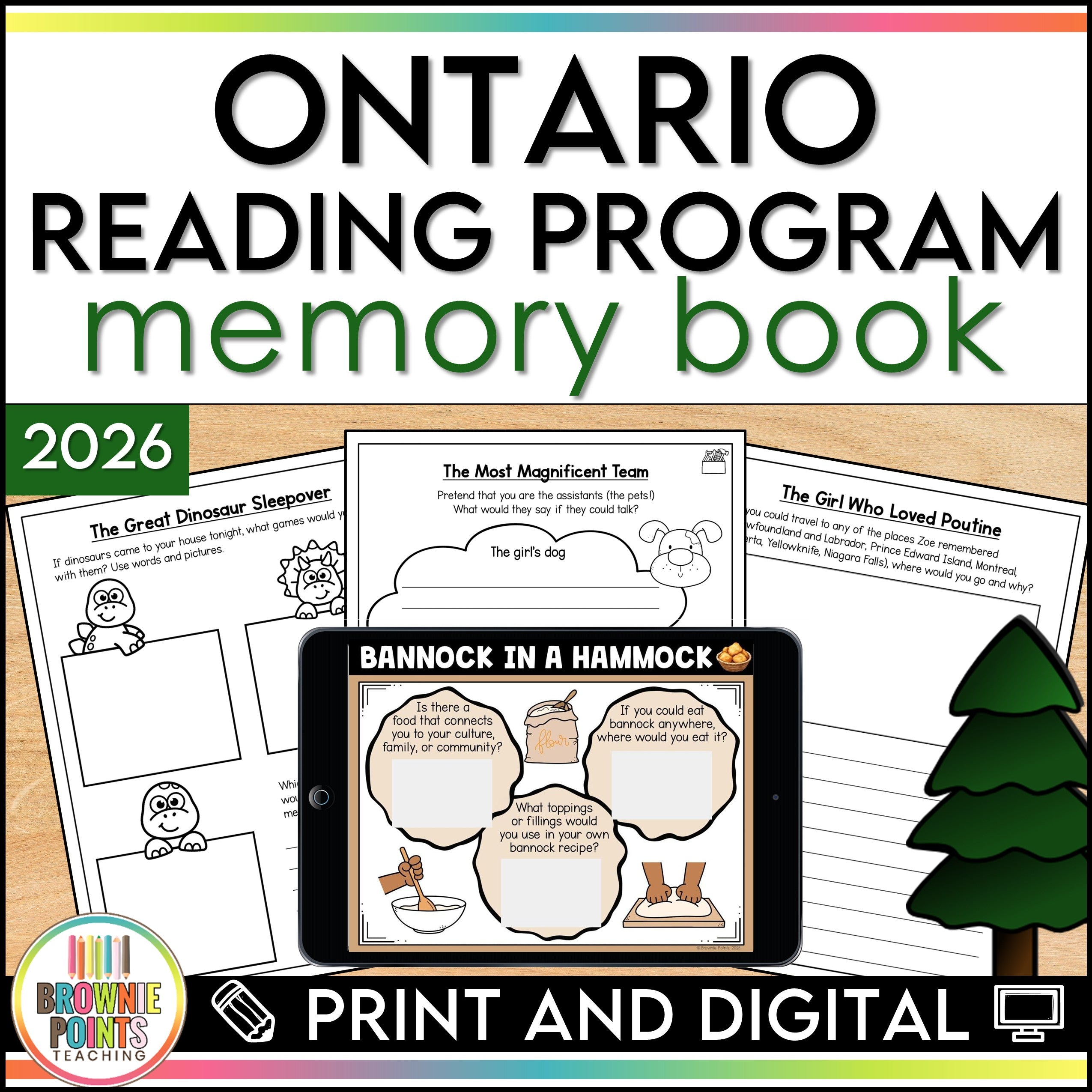 Ontario Reading Program Memory Book 2026 – Brownie Points Teaching Shop