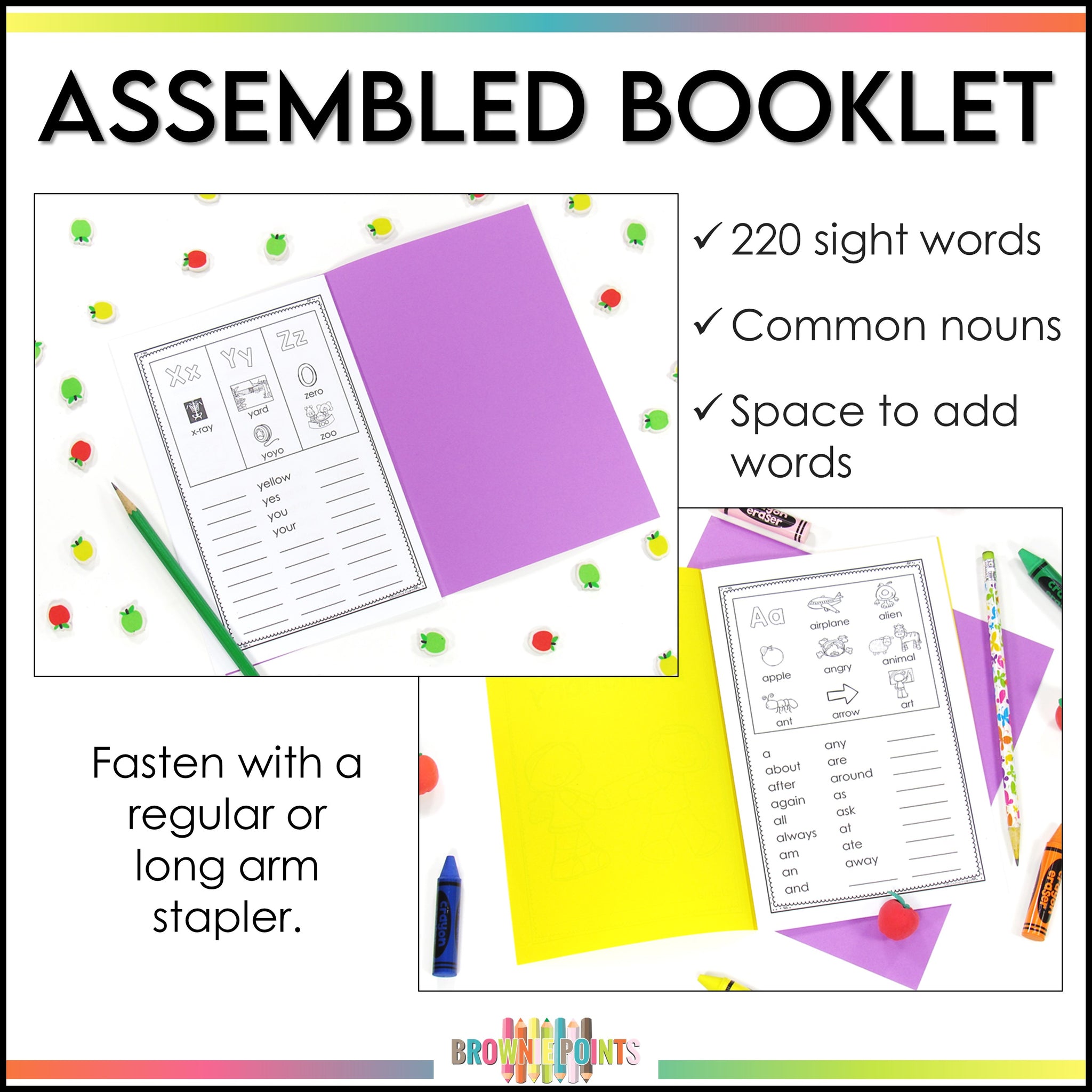 Personal Picture Dictionary with Sight Words – Brownie Points Teaching Shop