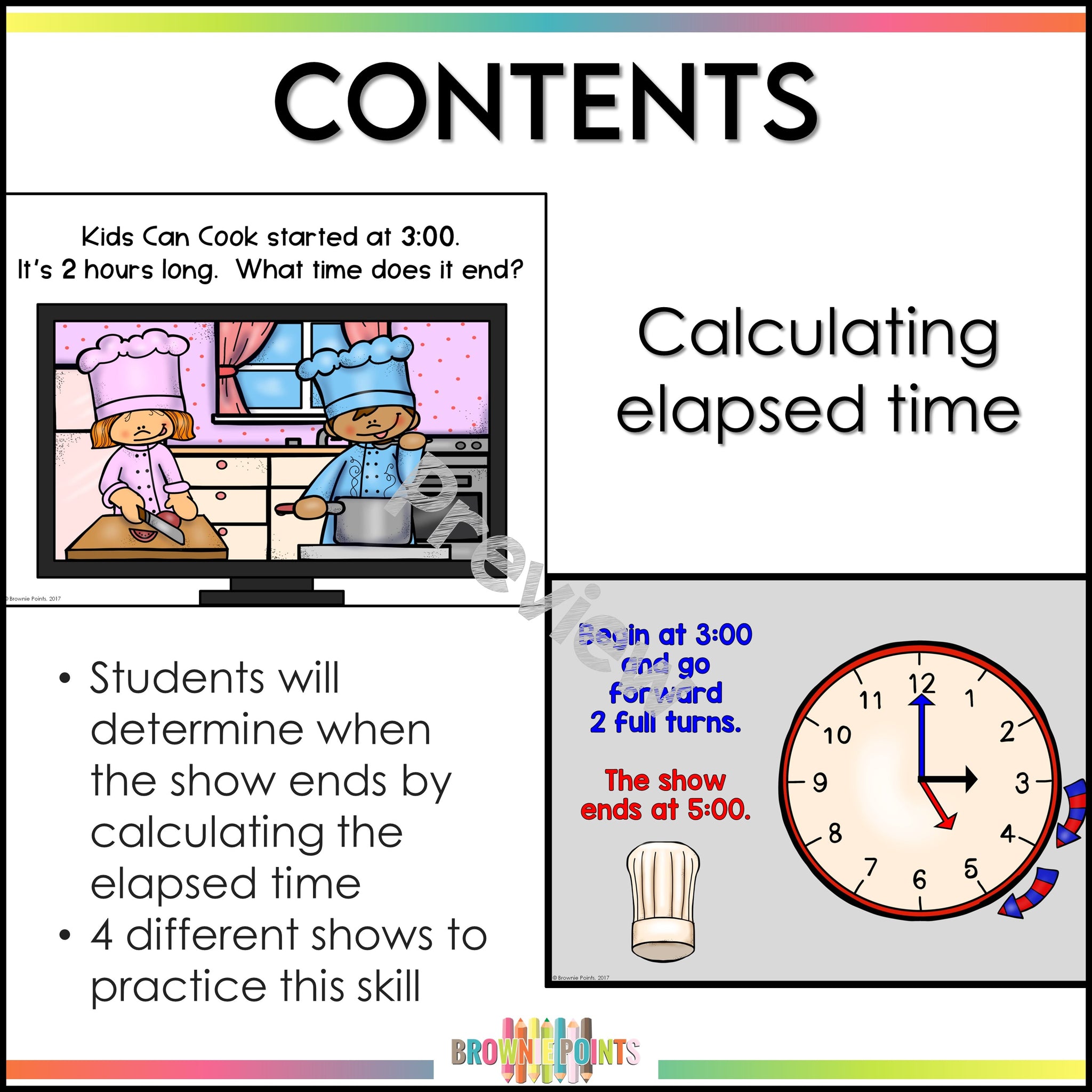 Telling Time to the Hour and Half Hour PowerPoint Game – Brownie Points ...