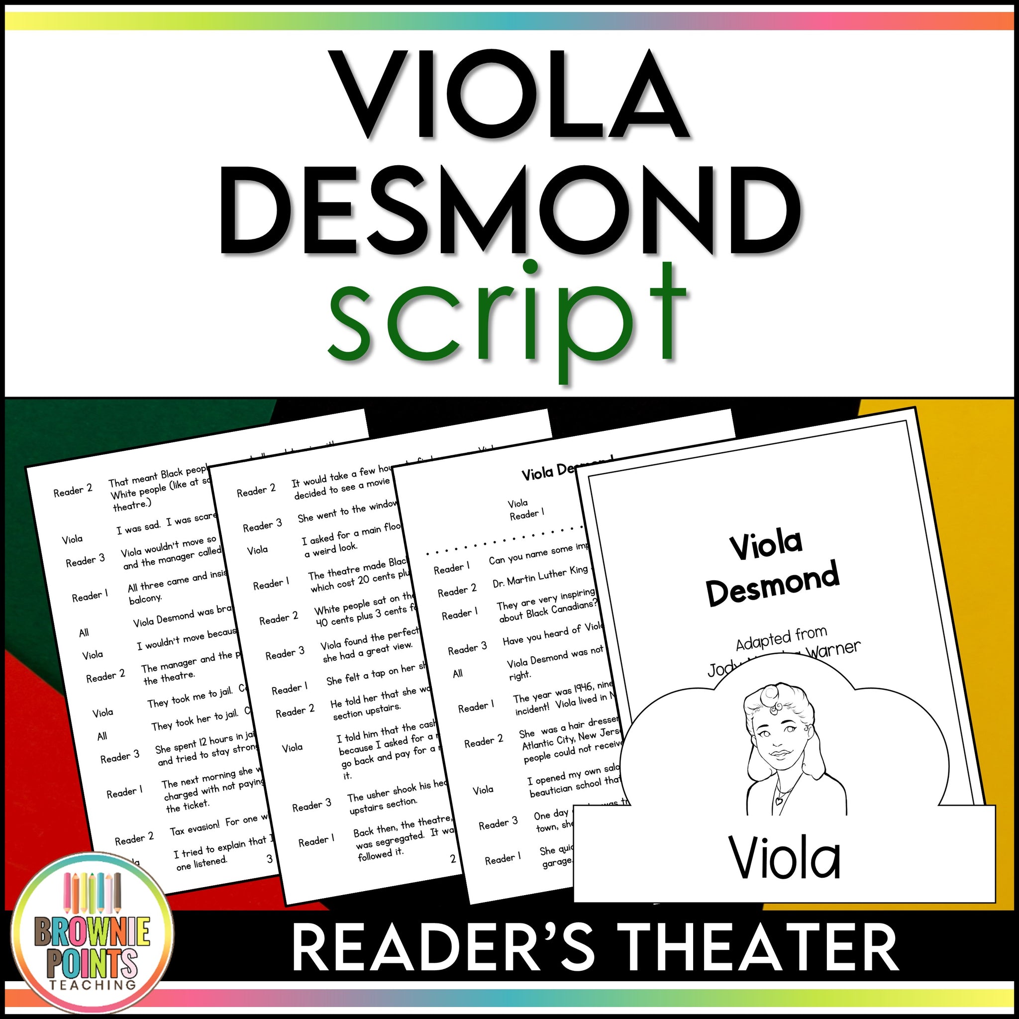 Viola Desmond Reader's Theater Script – Brownie Points Teaching Shop
