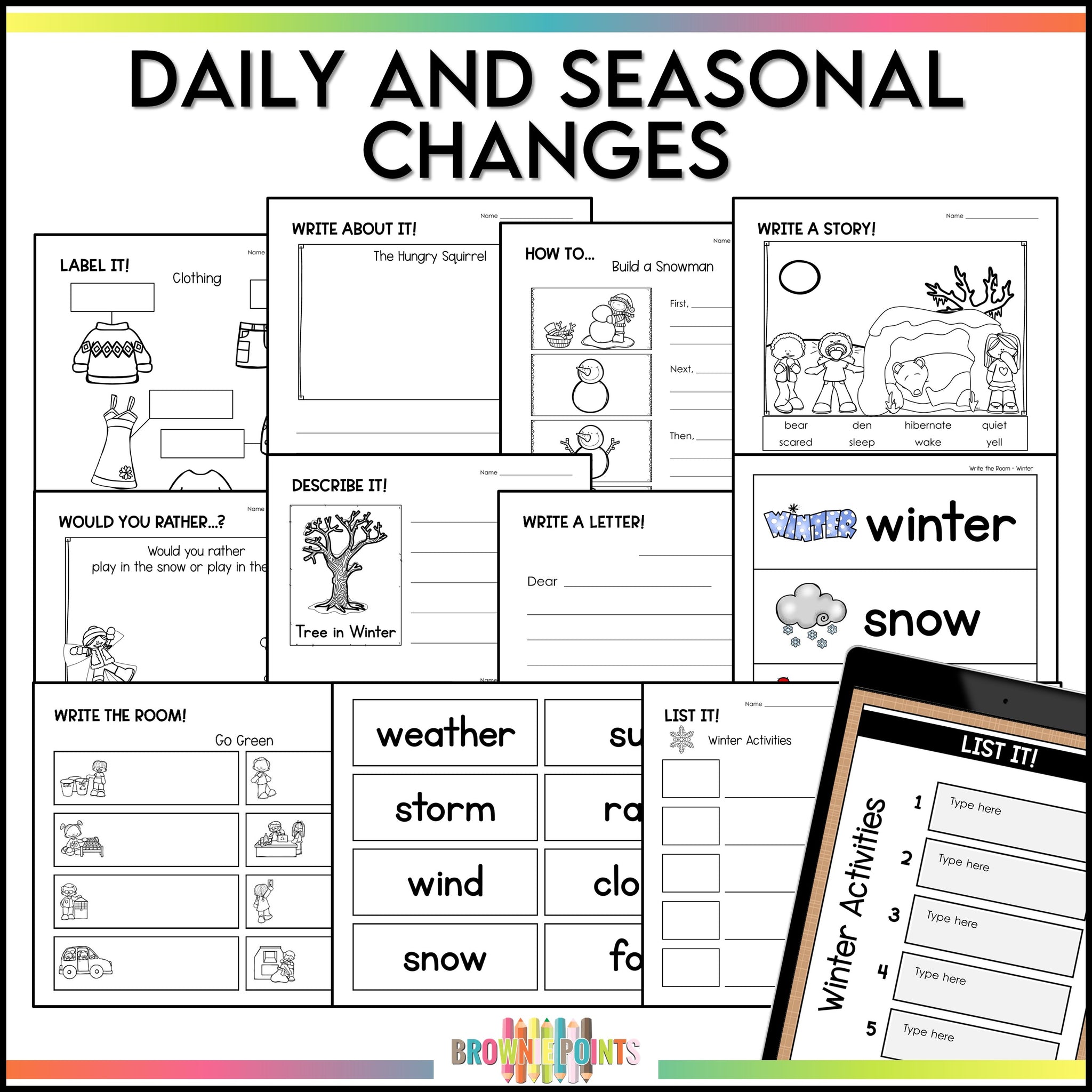Work on Writing - Grade 1 Ontario Curriculum Bundle – Brownie Points ...